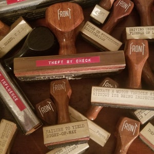 Vintage Police Wood Handled Rubber Stamps, Police Department, Wood ...