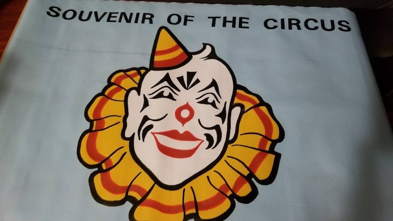 Vintage Circus Flag, Souvenir, Clown - Etsy