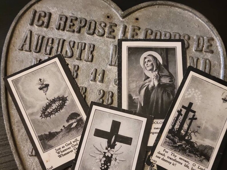 Mourning/ Funeral Card Post Mortem Death Card Funeral - Etsy