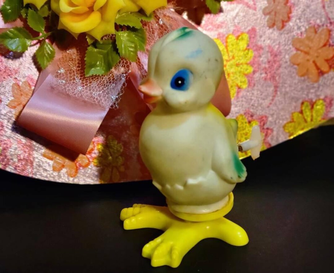 Vintage Duck Toy, Wiggling, Duck, Chick, Wind Up, Easter, Baby Chick - Etsy