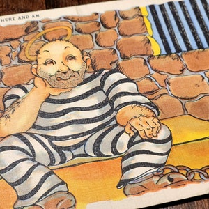 Vintage Prison Postcard, Jail, Ball and Chain, Man, Curiosities ...