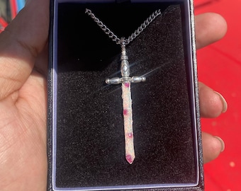 Opal X Sapphire Fusion Mystic Sword Necklace Made to Order - Etsy