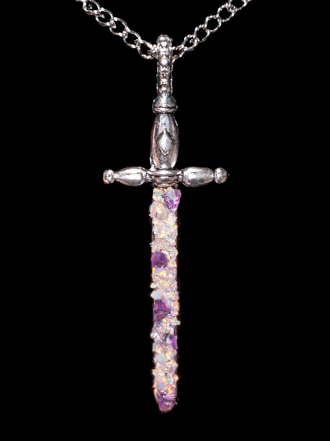Amethyst X Opal Fusion Mystic Swords - Made to Order - Pendant ...