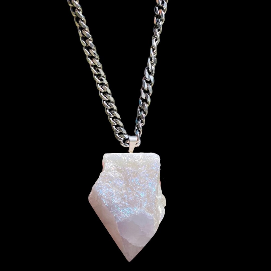 Dummy Thicc Aura Quartz Pendant Cuban Link - Etsy