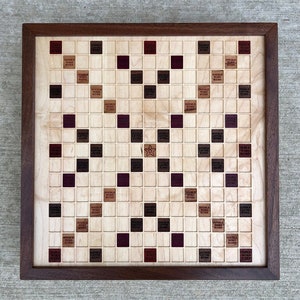 PERSONALIZED ENGRAVED Wood Word Board Game With WALNUT Frame | Etsy
