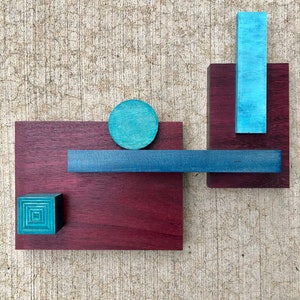 Abstract Geometric Wood Wall Sculpture | Optimistic Art | on Your Way ...