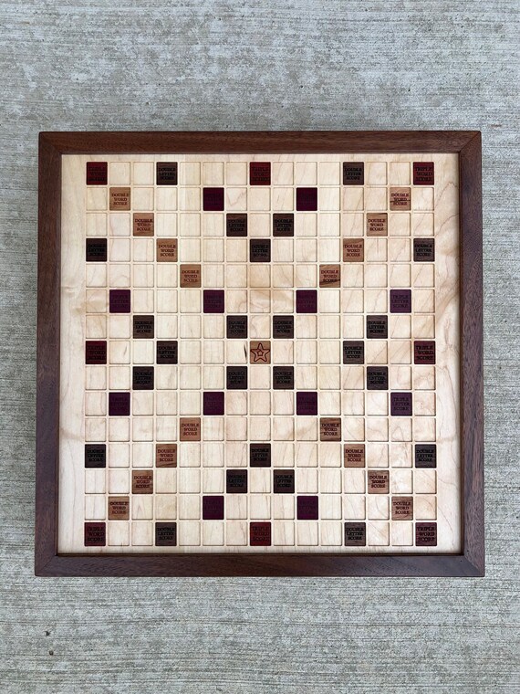 PERSONALIZED ENGRAVED Wood Word Board Game With WALNUT Frame | Etsy