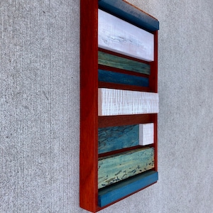 Abstract Geometric Wood Wall Sculpture | 9" X 16" Wood Art ...