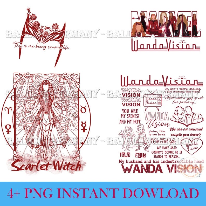 Wanda Maximoff Png, Wanda Vision Png, Scralet Witch Merch, Scarlet ...