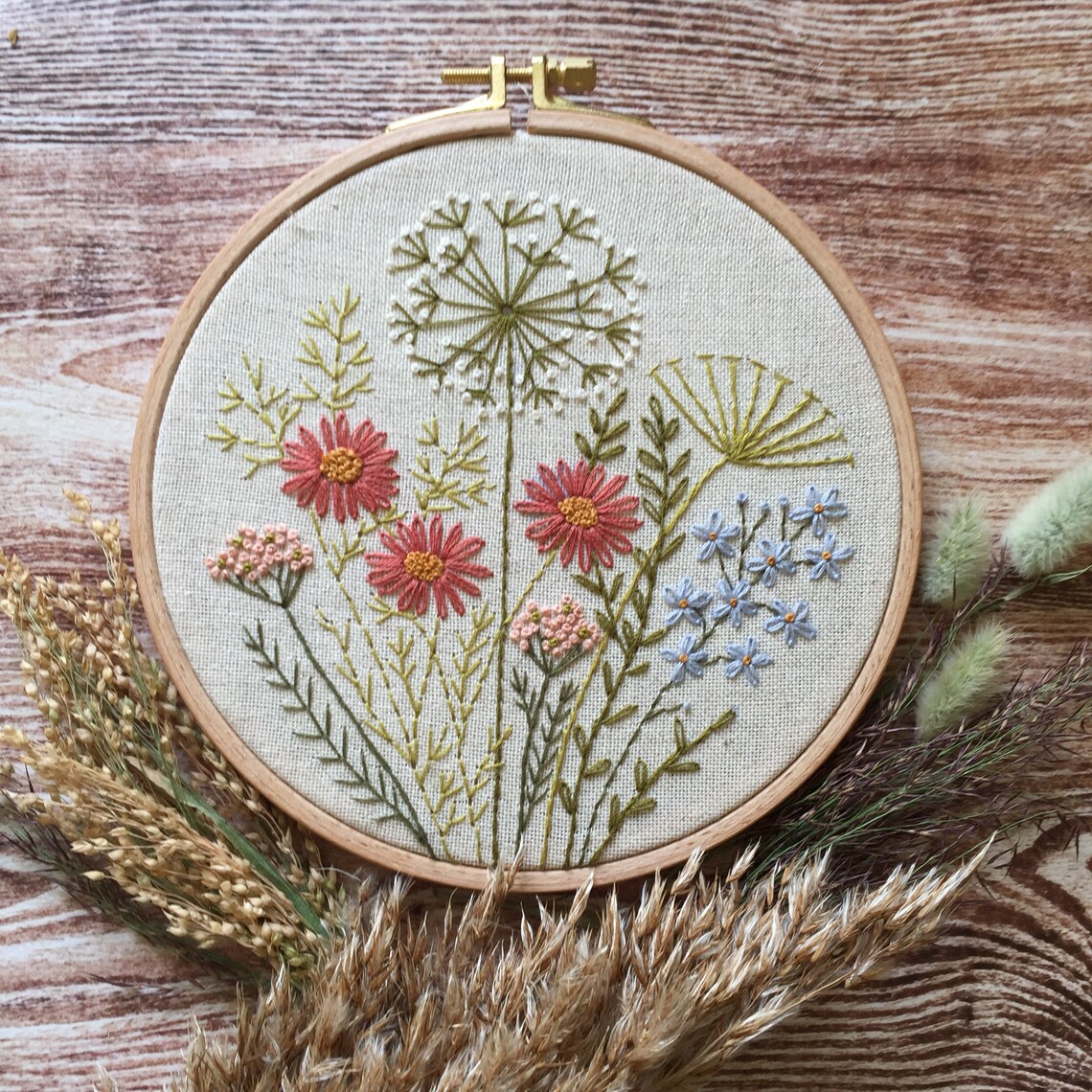 Wild Meadow Embroidery Patterns Collection Do It Yourself Set - Etsy