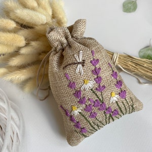 Small Pouch Design DIY Hand Embroidery, Wildflowers Embroidery Pattern ...