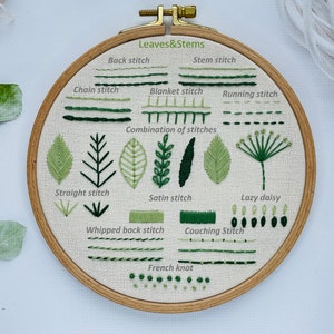 Basic Embroidery Stitches Tutorial, Learn 13 Beginner Hand Embroidery ...