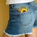 Sunflower Embroidery for Shorts Jeans Pocket, Hand Embroidered Summer ...