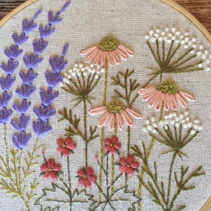 Wild Meadow Embroidery Patterns Collection, Do It Yourself Set of ...