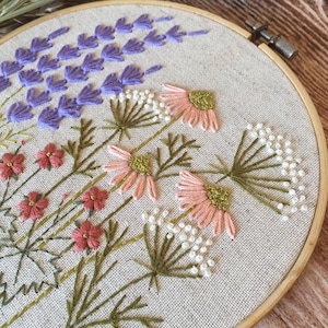 Wild Meadow Embroidery Patterns Collection, Do It Yourself Set of ...