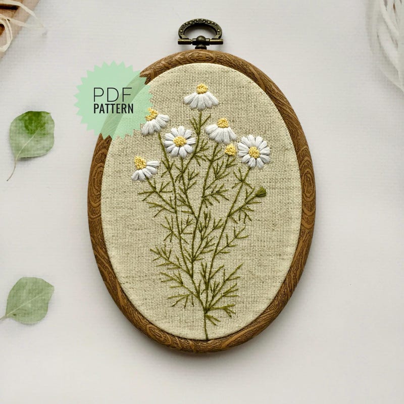 Daisy Embroidery Pattern - Etsy