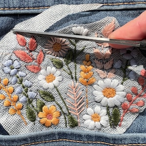 Floral Embroidery for Jeans and Shirt Pockets, Hand Embroidered ...