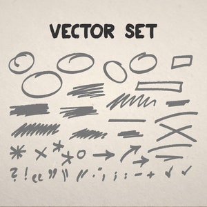 Hand Drawn Marks - Etsy