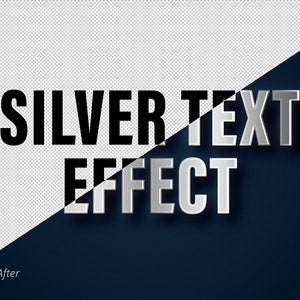 Silver Text Effect for Photoshop, Silver Effect, Chrome Effect, Metal ...