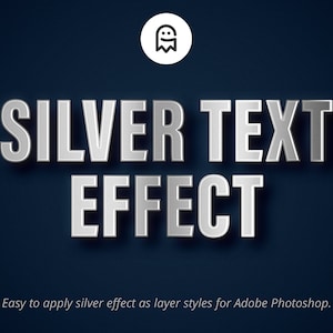 Silver Text Effect for Photoshop, Silver Effect, Chrome Effect, Metal ...