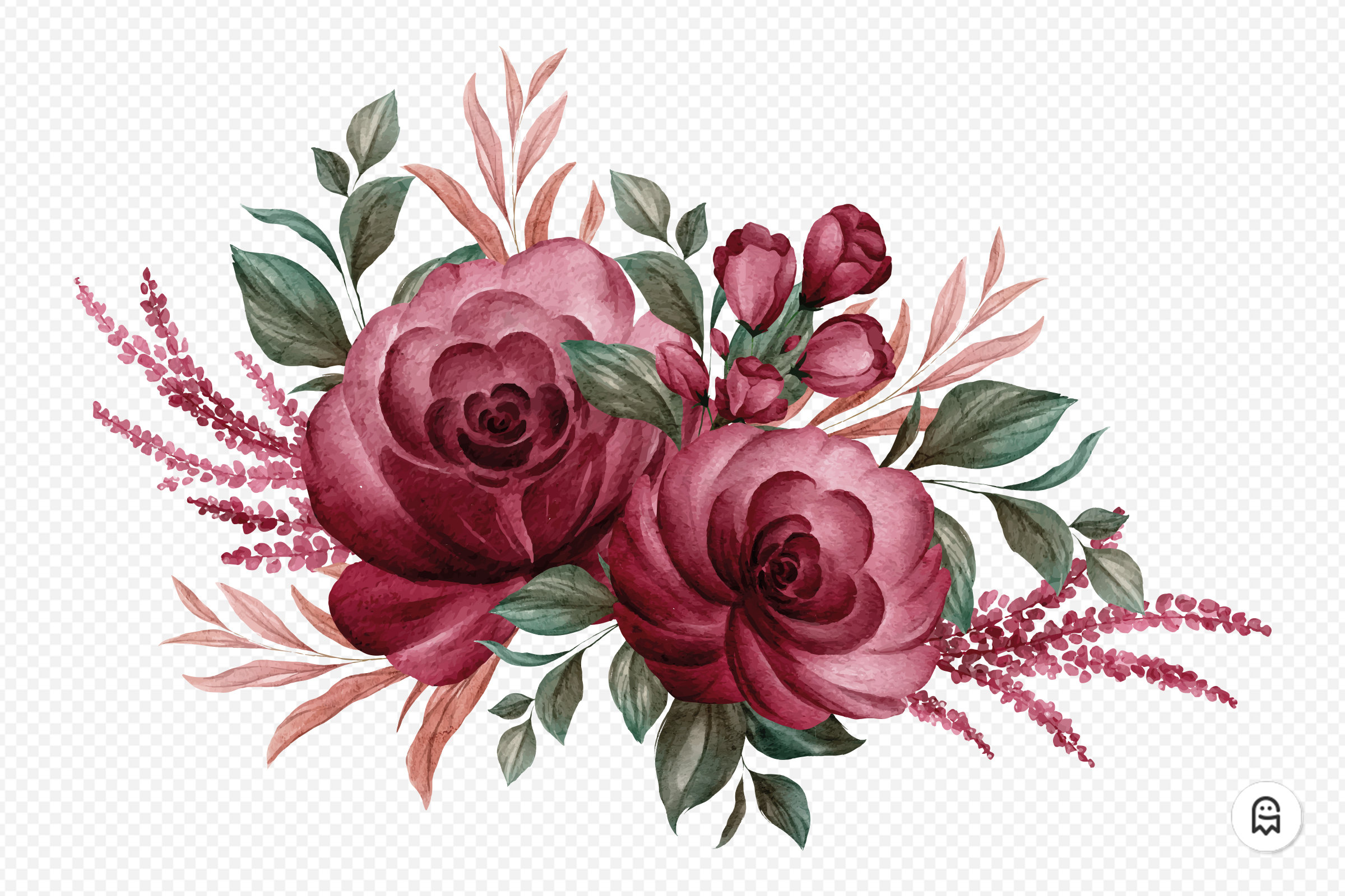 Bouquet of Roses, Svg, Eps ,png, Graphic, Floral, Flower, Floristic ...