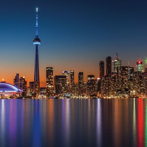 Toronto at Night Photo Mural 3D Effect Wall Art Print Removable Wall ...