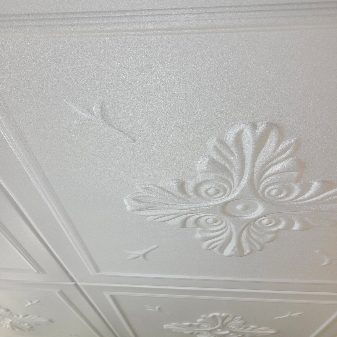 Styro Pro Styrofoam Ceiling Tiles in Floral Design. Easy DIY - Etsy