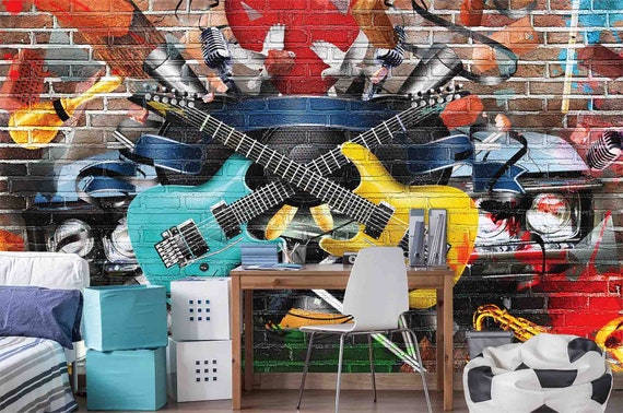 Brick Wall Music Graffiti