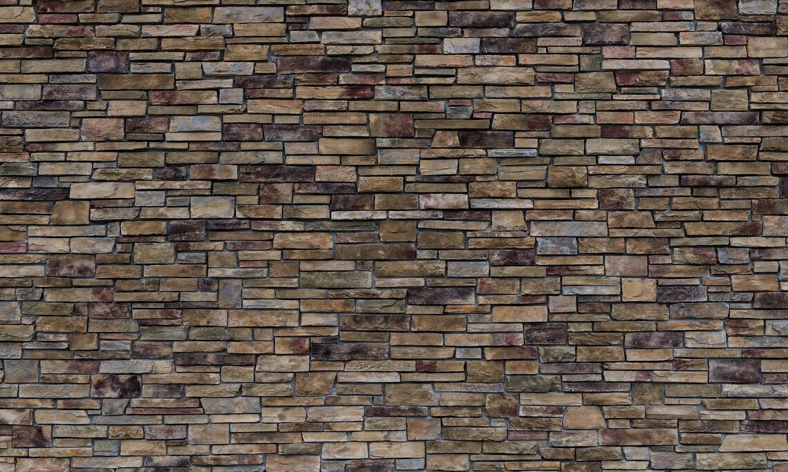 Stacked Stones Photo Mural 3D Effect Wall Art Print | Etsy