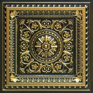 Classic Royal Style 2'x2' Faux Tin Ceiling Tile for Glue-up or Drop in ...