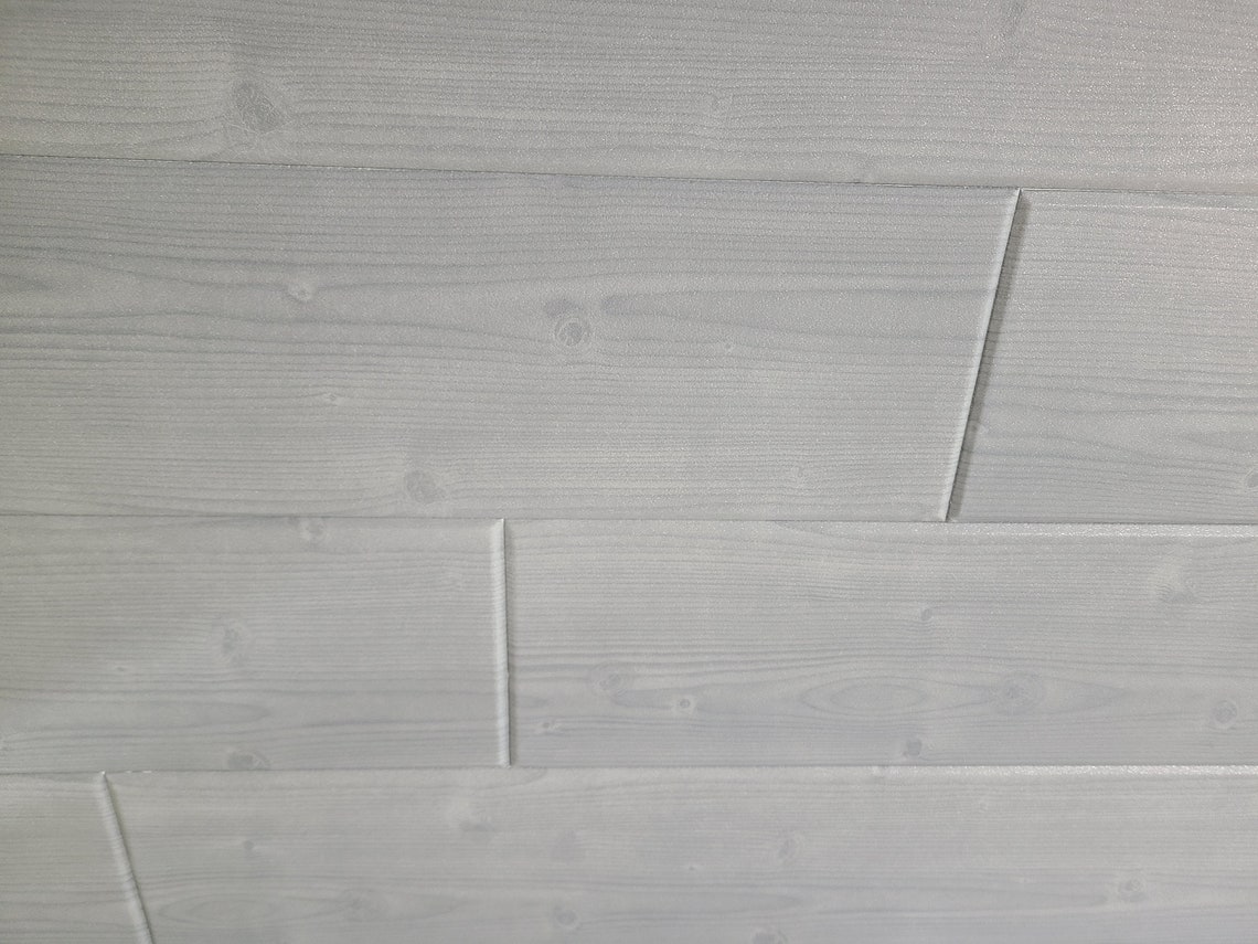 Light Grey Wood Imitation Styrofoam Ceiling Planks to Cover - Etsy