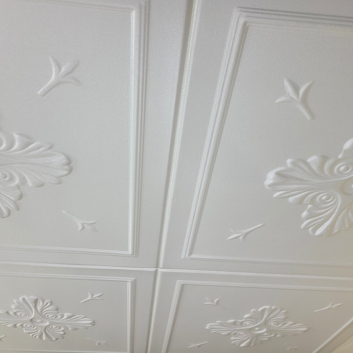 Styro Pro Styrofoam Ceiling Tiles in Floral Design. Easy DIY - Etsy