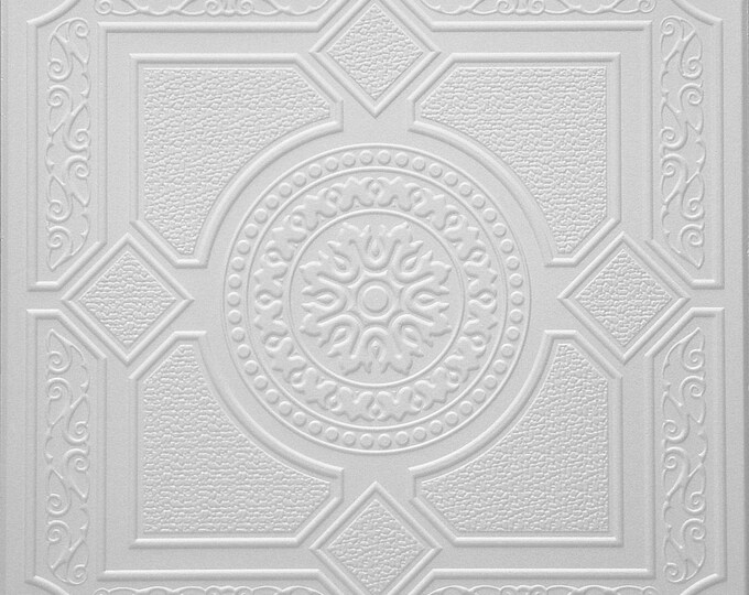 Styrofoam Ceiling Tiles to Cover Popcorn Ceiling. Easy DIY Installation ...