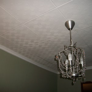 STYRO PRO Polystyrene Ceiling Tiles - Glue up Over Popcorn Ceiling ...