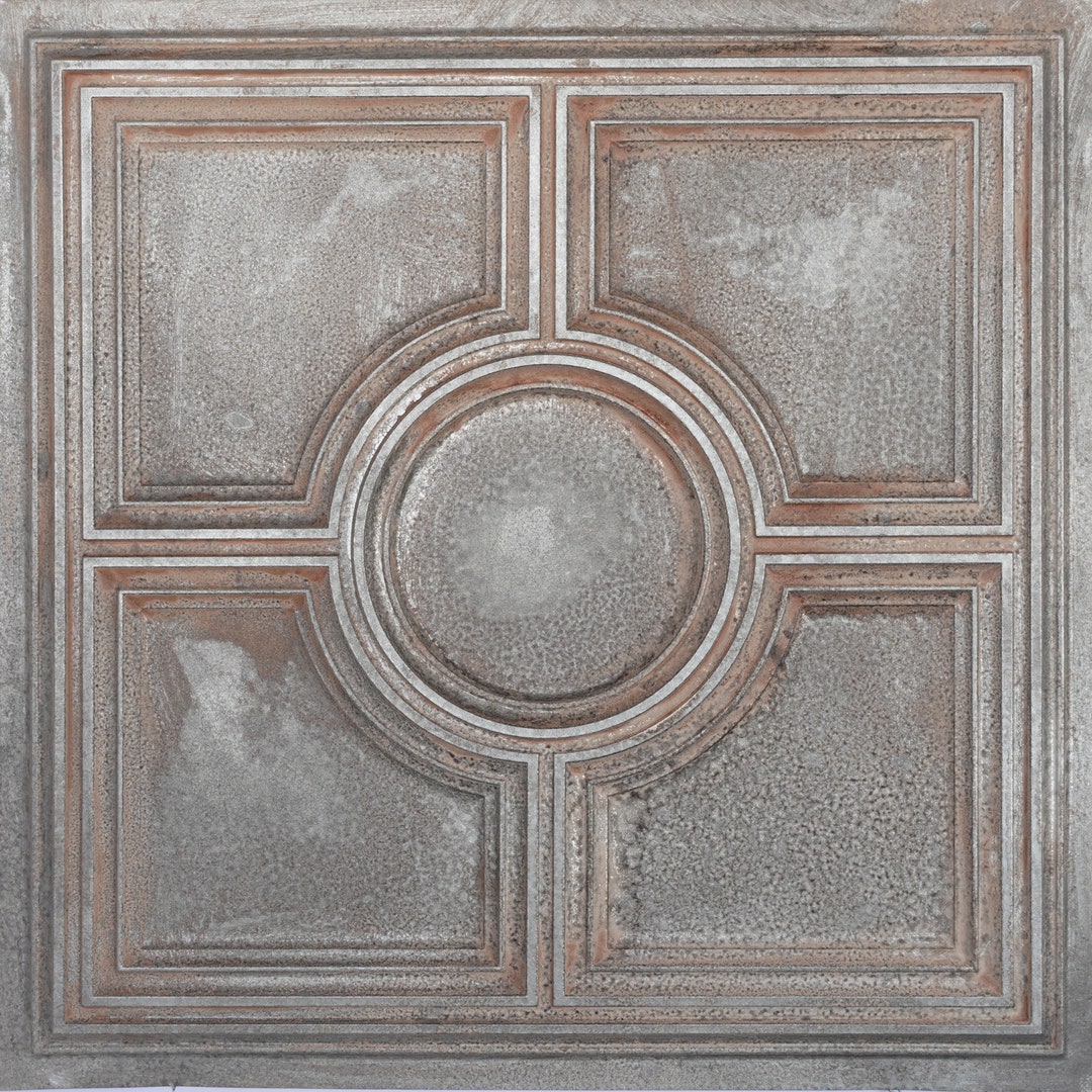 Art Deco Faux Tin 2' X 2' Ceiling Tile (TD37) for Glue Up/ Drop-in ...