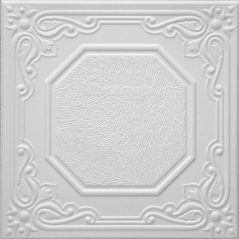 Sample of Styrofoam Ceiling Tile Cover Popcorn Ceiling. Easy | Etsy