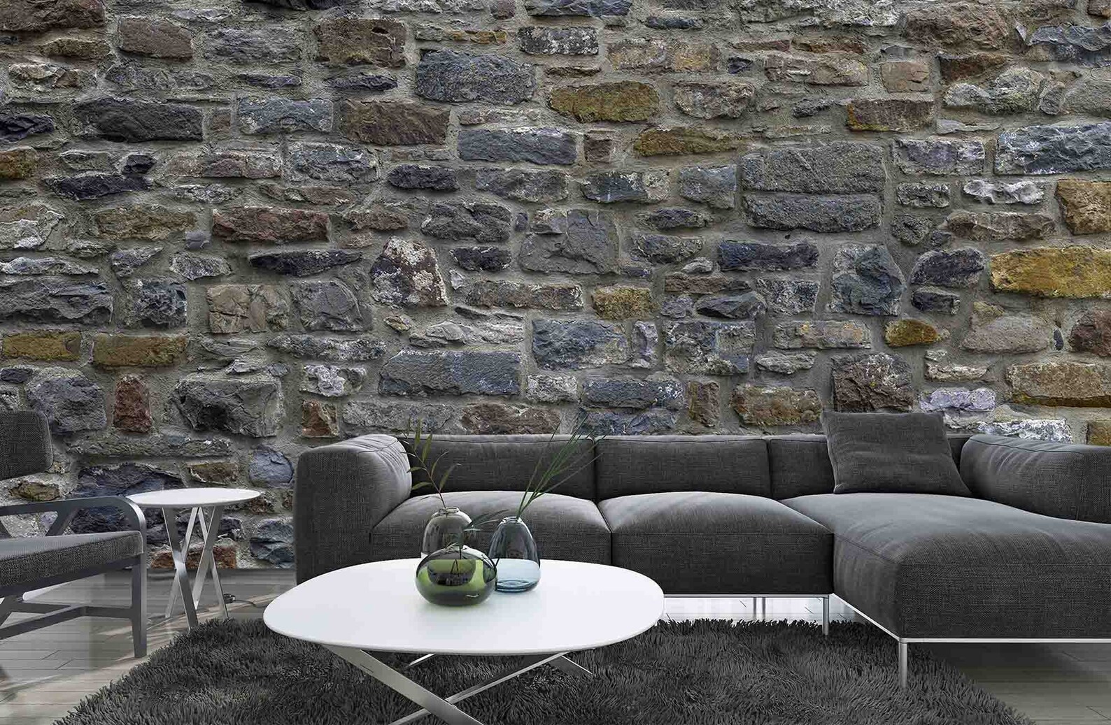 Stone Wall Photo Mural 3D Effect Wall Art Print Removable - Etsy Canada