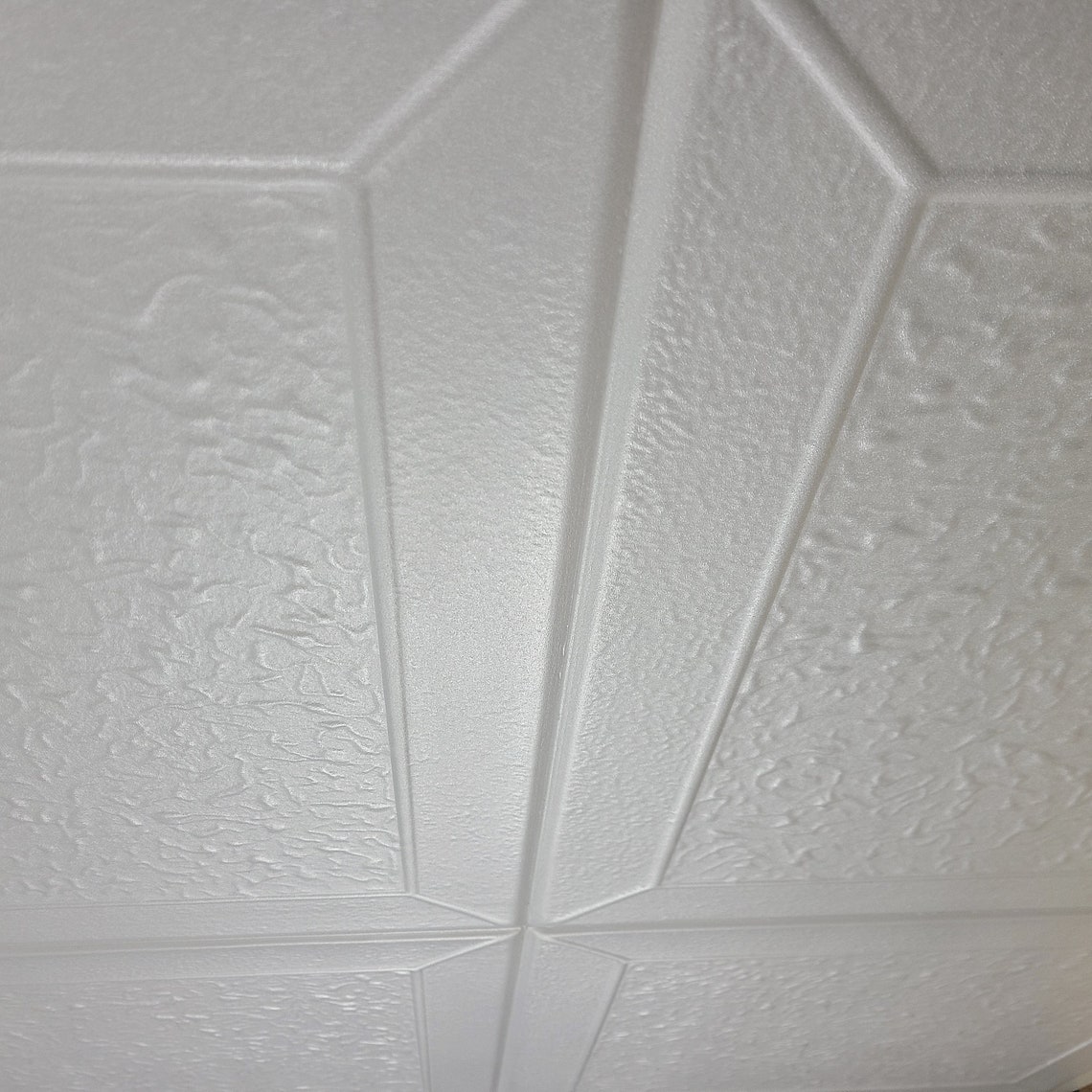 Styrofoam Glue up Ceiling Tiles Popcorn Ceiling Cover or | Etsy