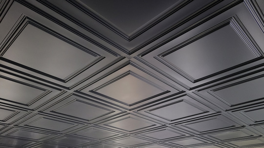 Drop in Decorative PVC Ceiling Tiles in Black Matte. Drop in Into the ...