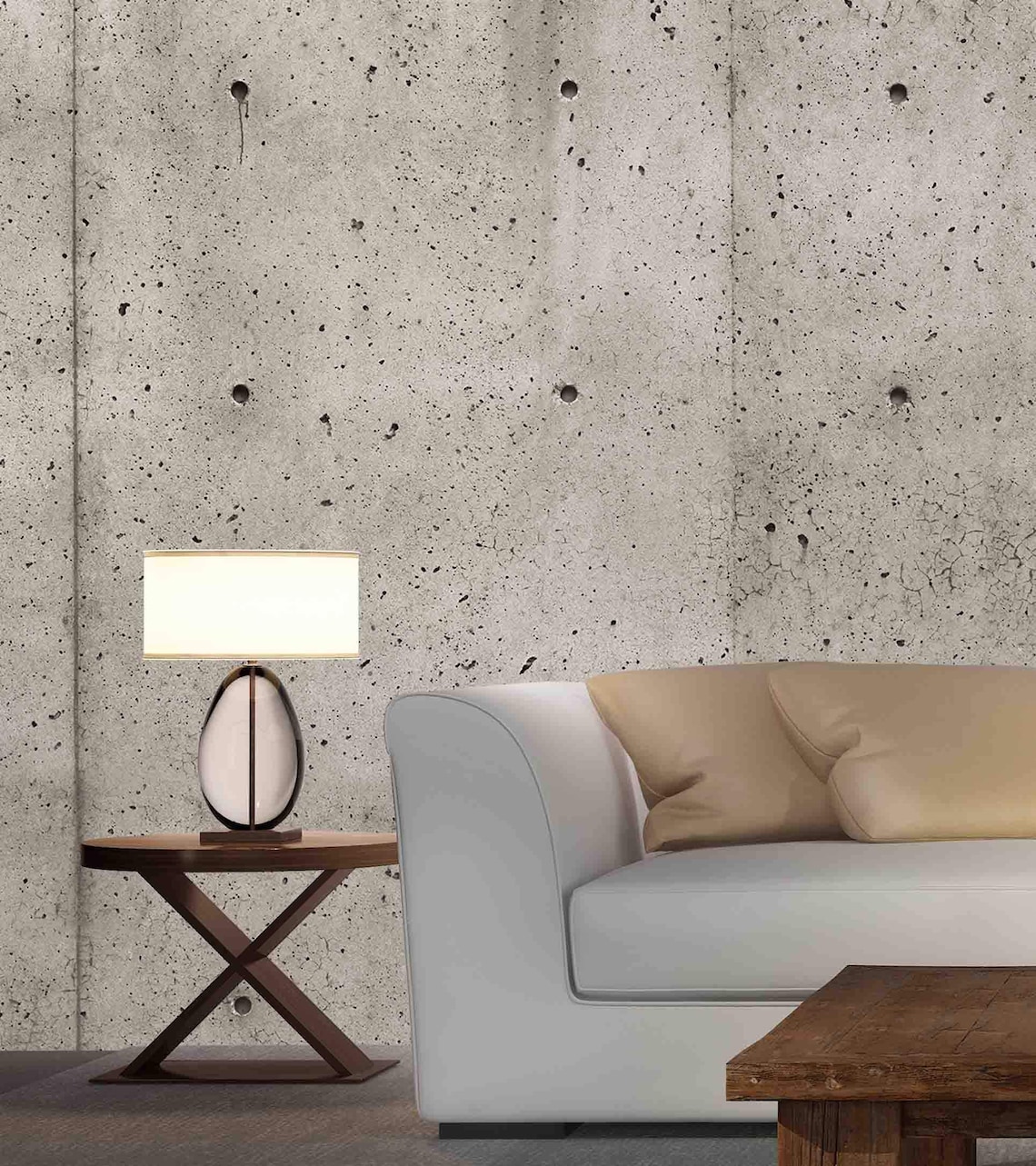 Sand Colored Concrete Wall. Photo Mural 3D Effect Wall Art - Etsy