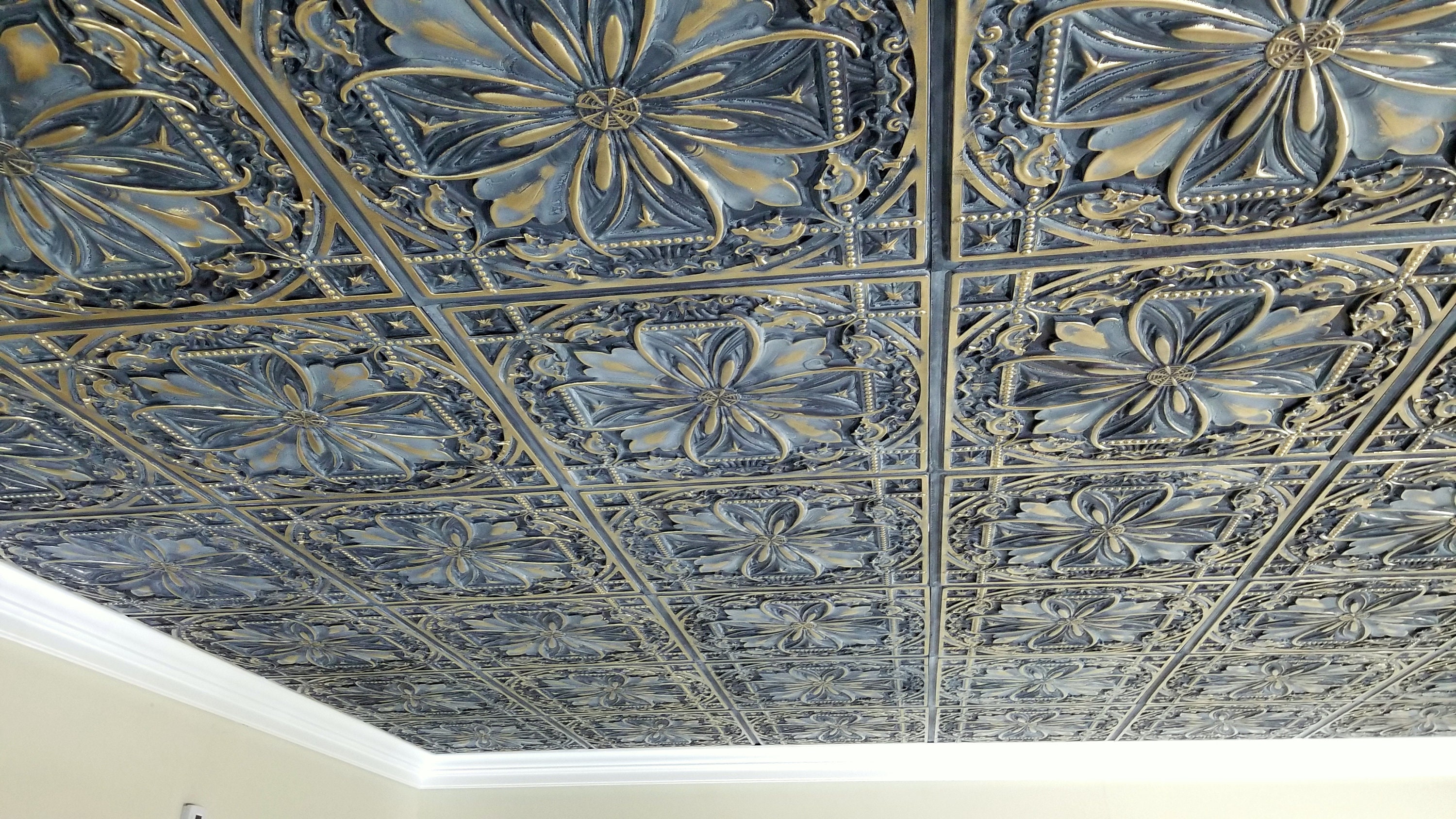 Decorative Faux Tin Ceiling Tiles for Dropped Ceiling Glue up | Etsy