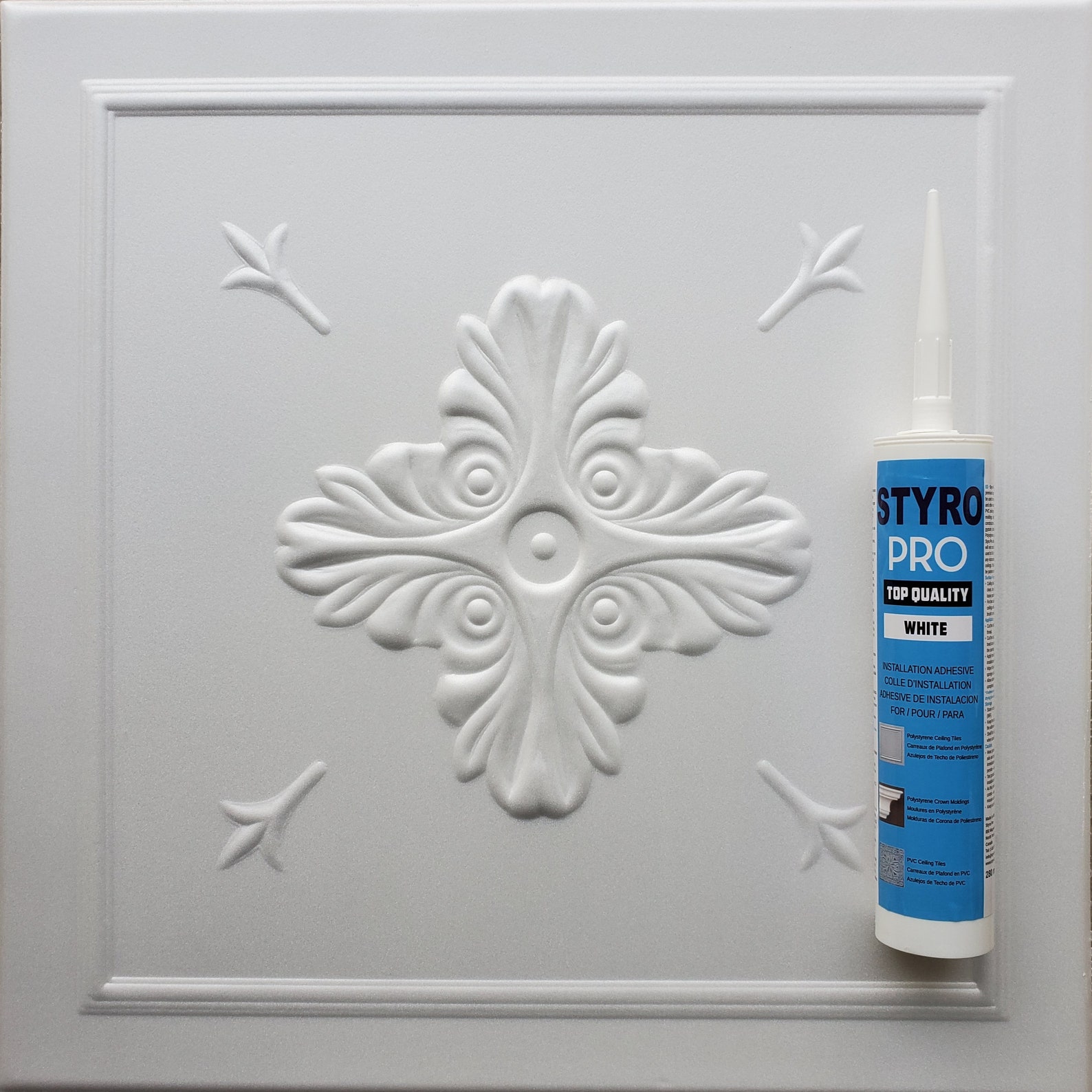 Styro Pro Styrofoam Ceiling Tiles in Floral Design. Easy DIY | Etsy