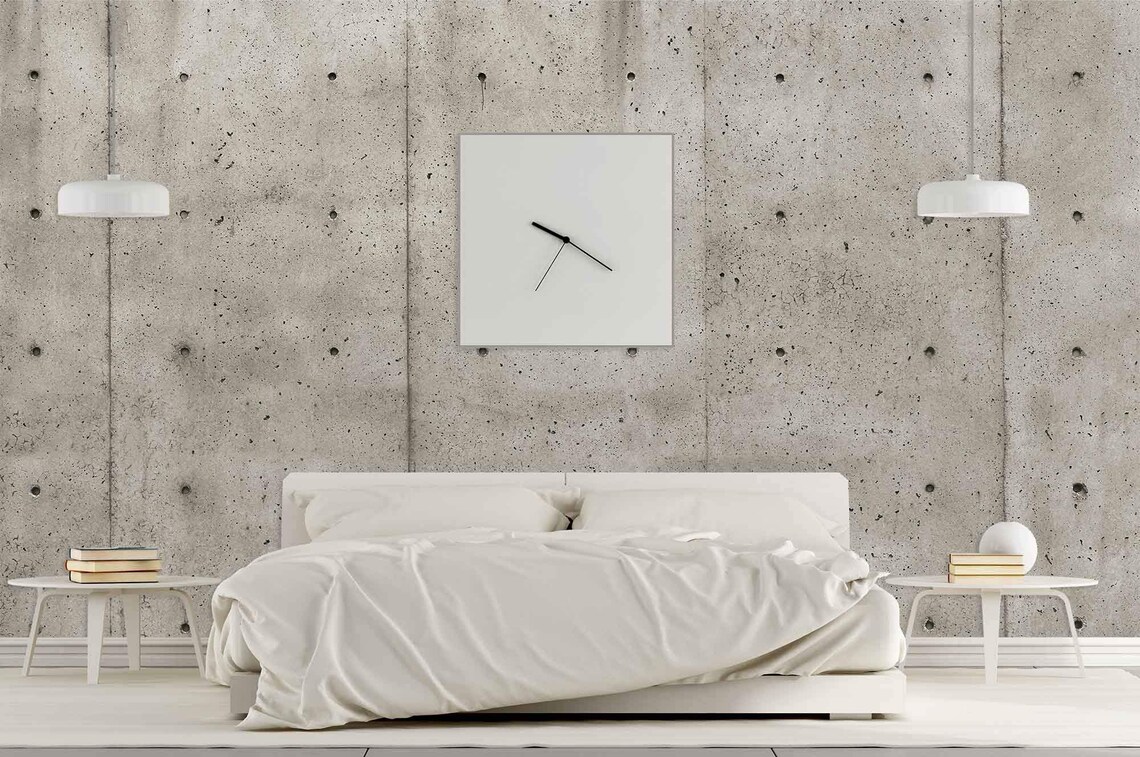 Sand Colored Concrete Wall. Photo Mural 3D Effect Wall Art Print ...