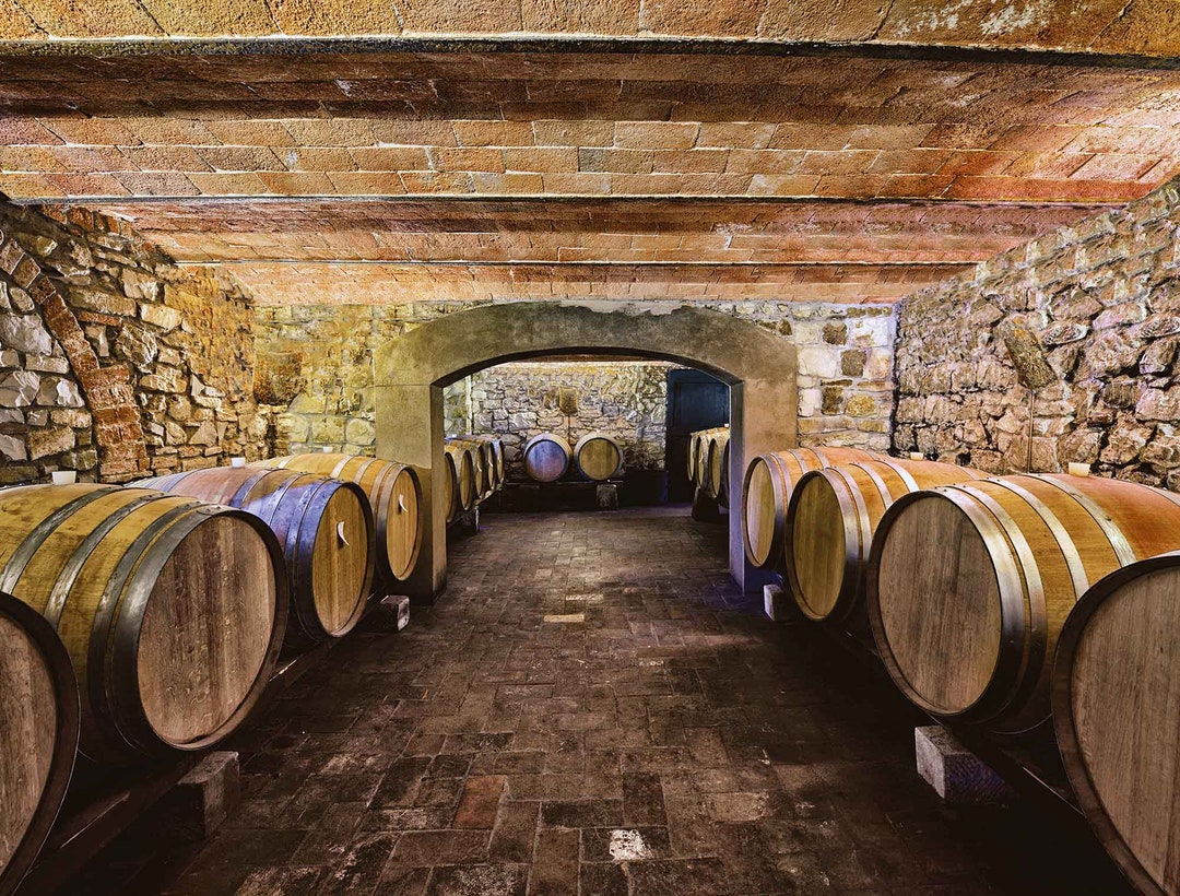 Wine Cellar Chianti Region - Photo Mural 3D Effect Wall Art Print ...