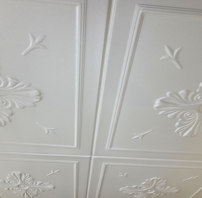 STYRO PRO Styrofoam Ceiling Tiles in Floral Design. Easy DIY ...