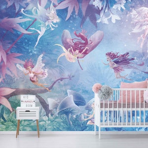 Magic Fairies Mural Wall Art Print Removable Wall Décor Accent Wall ...