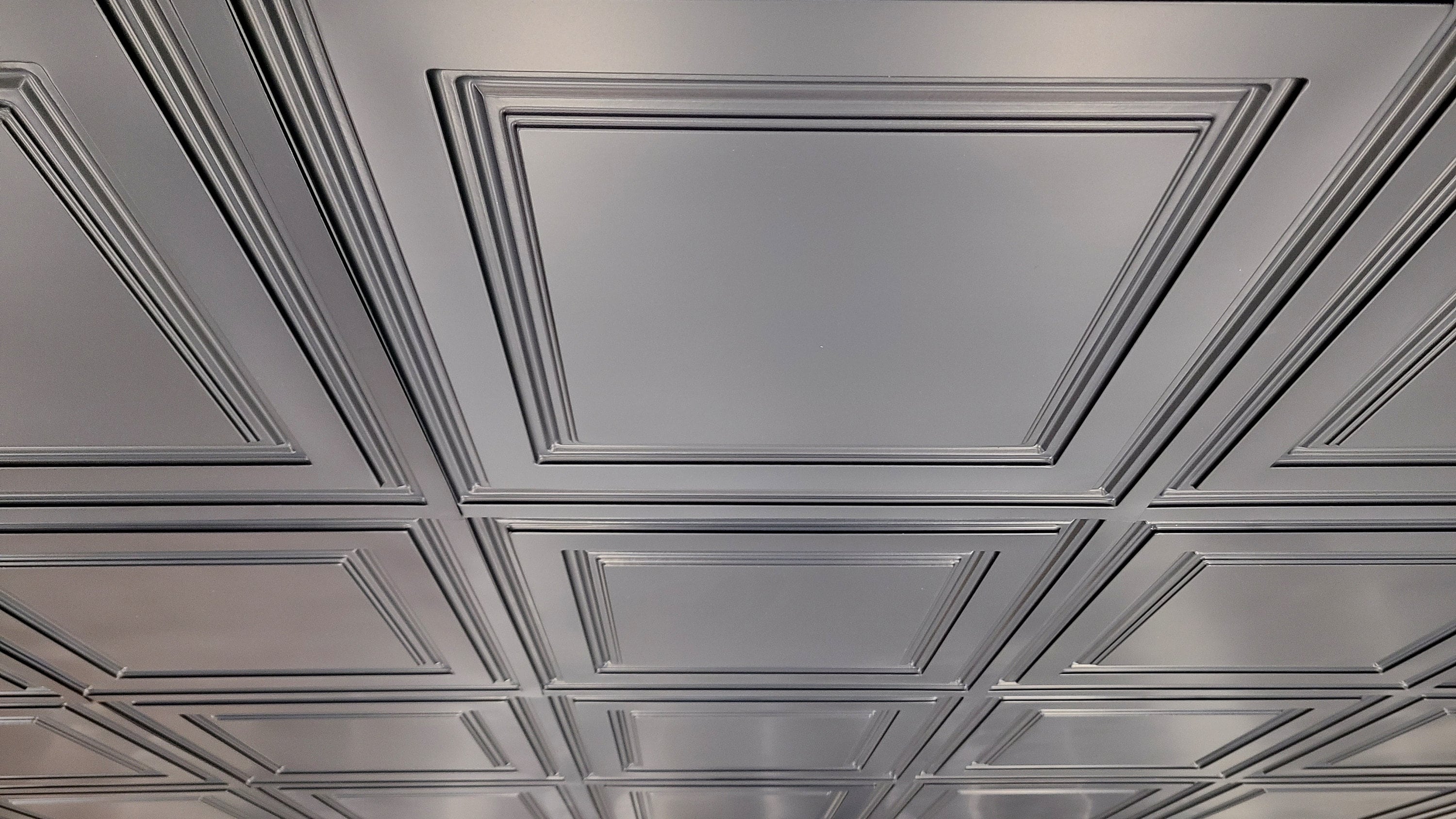 Drop in Decorative PVC Ceiling Tiles in Black Matte. Drop in - Etsy