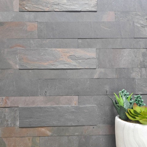Peel and Stick REAL STONE Veneer 3D Panels - Rustic Slate. Ready to ...