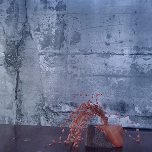 Concrete Wall Art Photo Mural 3D Effect Wall Art Print Removable Wall ...