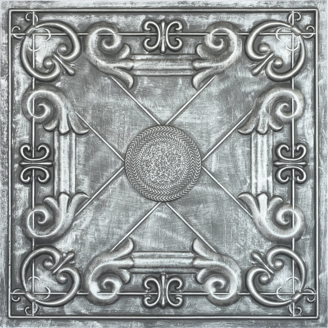 Medieval Style Faux Tin Ceiling Tile 2' X 2' for Glue up or Drop in ...